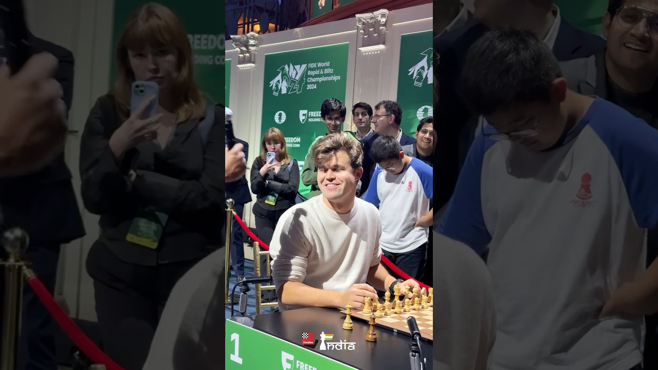 Magnus Returns to the Venue after the Controversy ☠️ #magnuscarlsen #chess