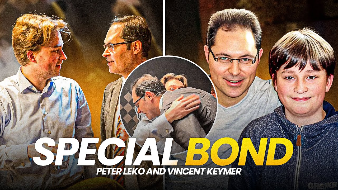 Peter Leko runs from the commentary box to hug his protege Vincent ...