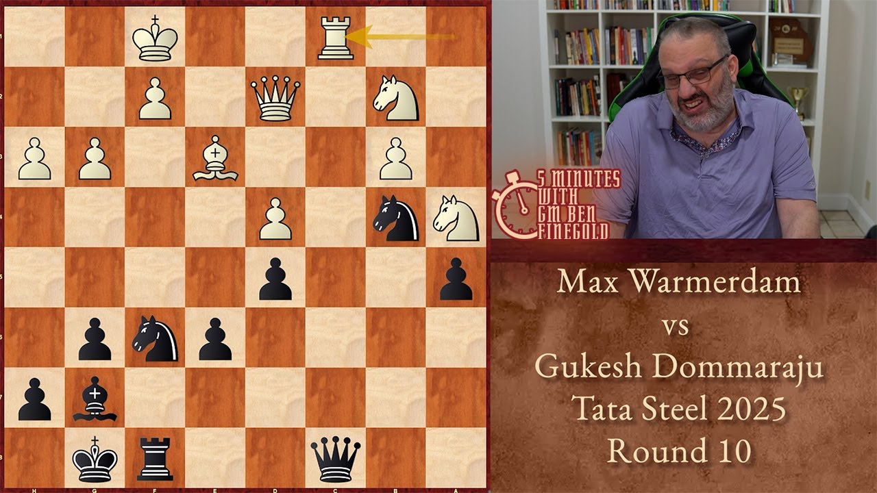 Five Minutes with Ben: Max Warmerdam vs Gukesh Dommaraju, Tata Steel ...