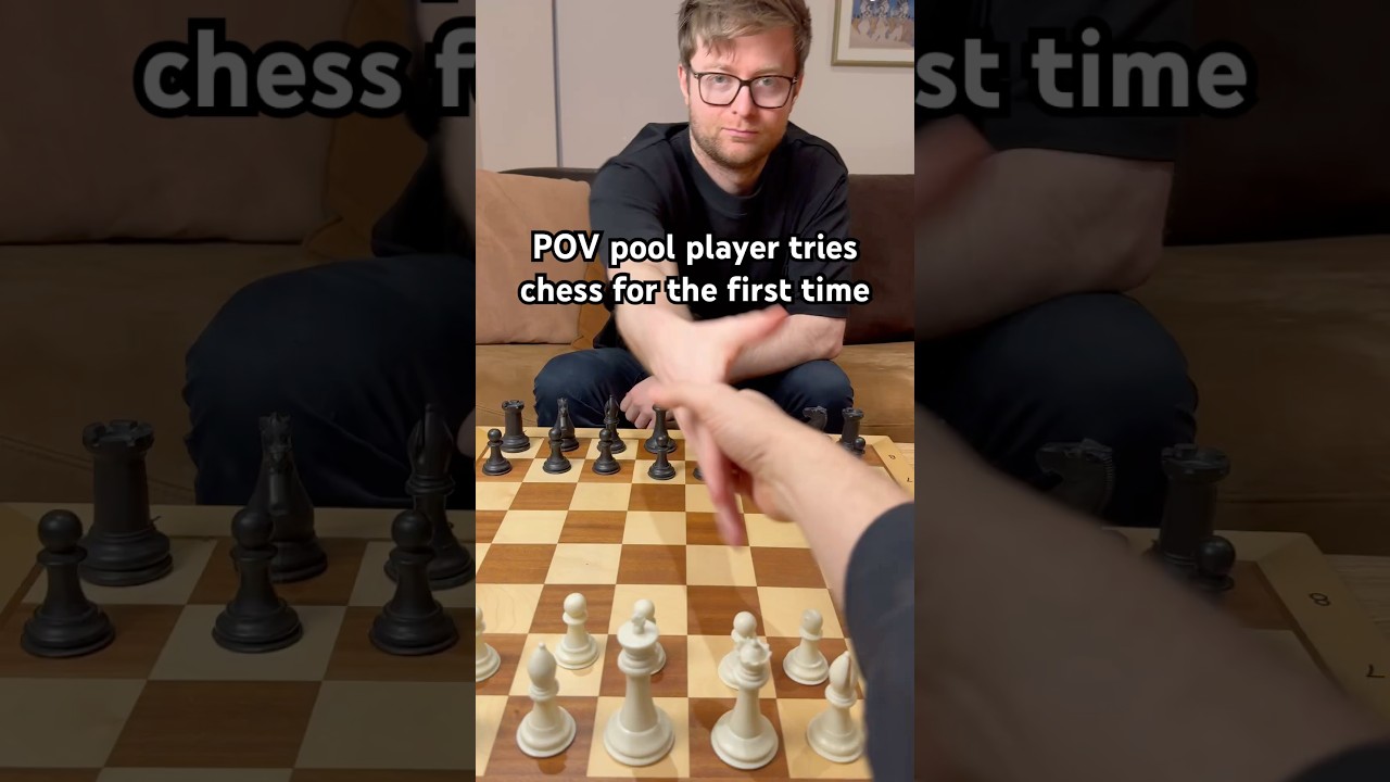 POV pool player tries chess for the first time #chess