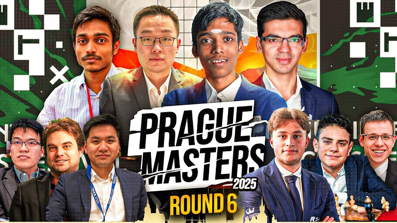 Prague Masters 2025 | Round 6 | Ft. Pragg vs Sam, Vincent vs Anish ...