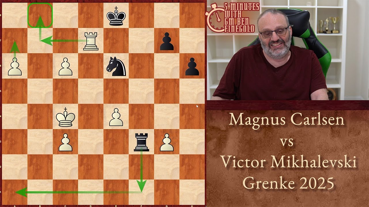 Five Minutes with Ben: Magnus Carlsen vs Victor Mikhalevski, Grenke 2025