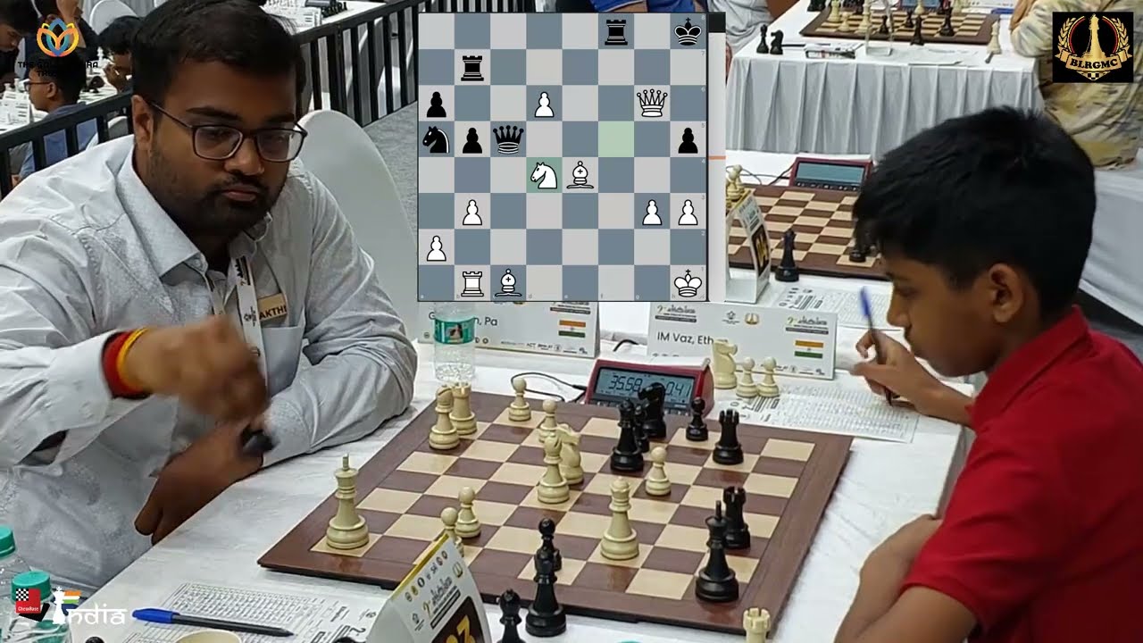 GM Iniyan totally outplays IM Ethan Vaz to join the lead | 2nd Namma ...