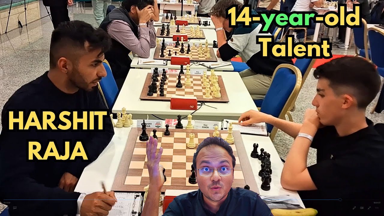 14-year-old tries to outprepare GM Harshit Raja | Zakin vs Harshit ...