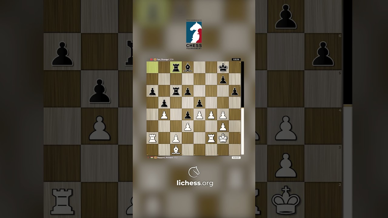 Tan Zhongyi scored her highest-rated victory over Richard Rapport (2722 ...