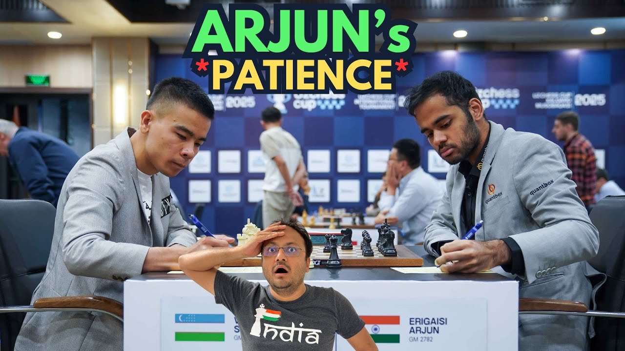 Arjun takes out his Gandeevam! | Shamsiddin vs Arjun Erigaisi | Uzchess ...