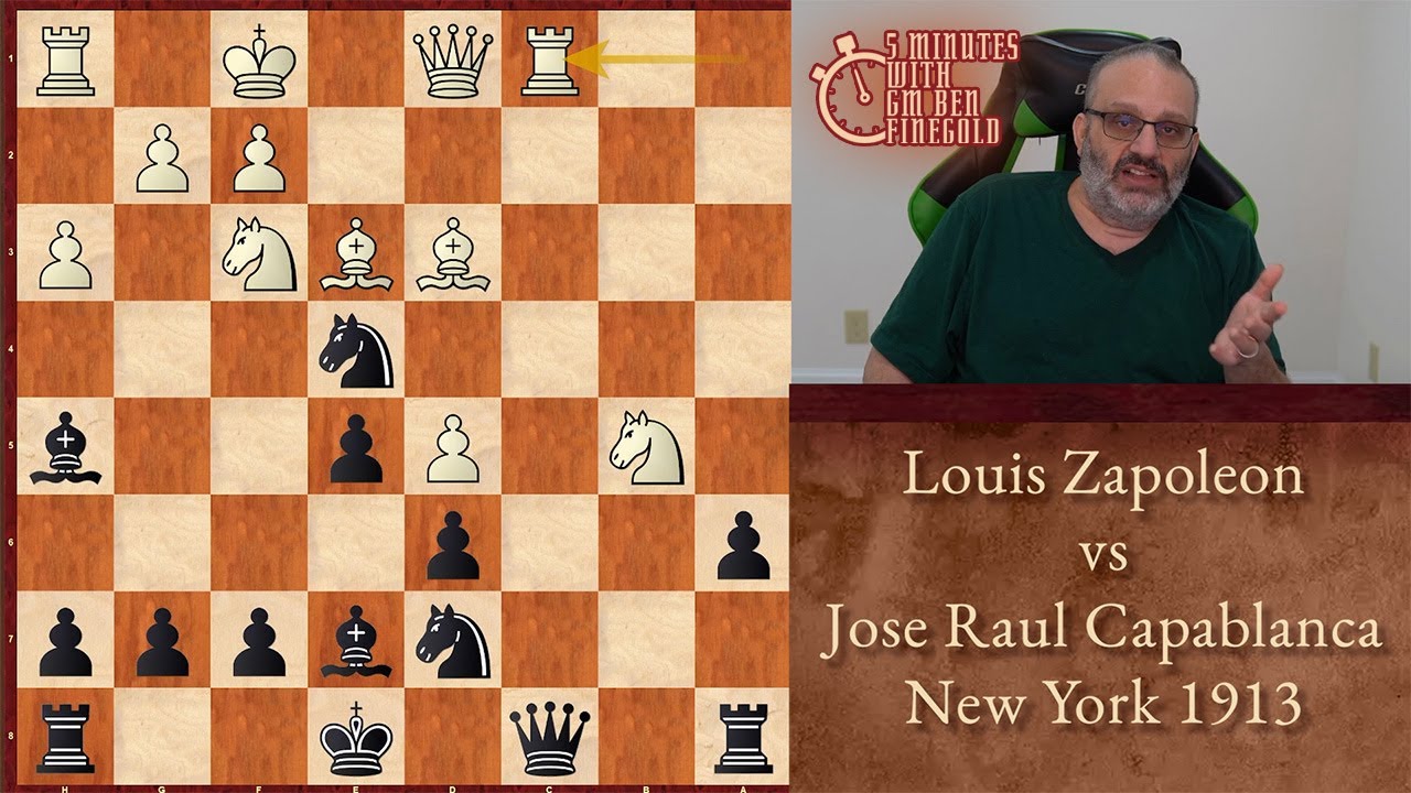 Five Minutes with Ben: Louis Zapoleon vs Jose Raul Capablanca, New York ...